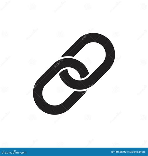 Chain Link Icon Vector Stock Vector Illustration Of Sign 141586342