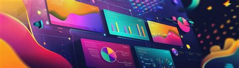 Colorful Digital Dashboard With Graphs And Charts Representing Data Analytics In Vibrant Modern