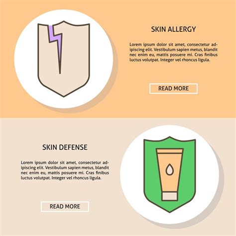 Premium Vector Skin Allergy And Defense Concept Flyer Templates