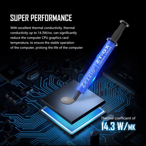 ZEZZIO ZT-GX 2g Thermal Grease 14.3W/m.k Conductivity For PC notebook ...