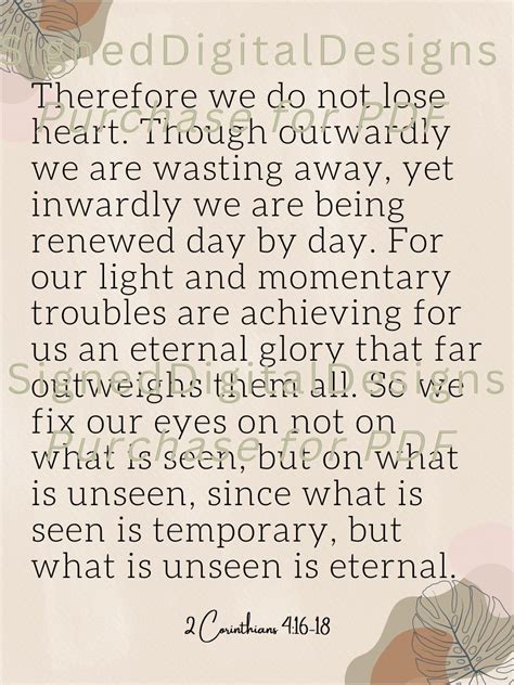 2 Corinthians 4 16 18 Printable Etsy