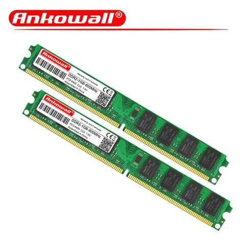 Aliexpress Com Buy DDR2 2GB 2pcsX1GB RAM 800MHz 667 PC2 6400 5300 240Pin 1 8V 1GB DIMM