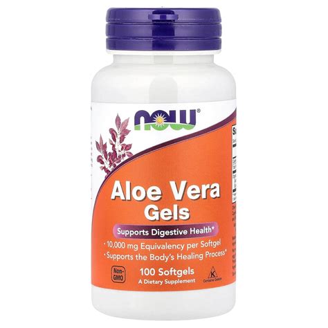Now Foods Aloe Vera Gels 100 Softgels Health And Personal Care