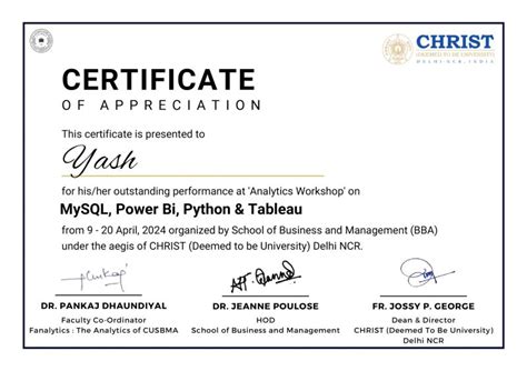 Yash On Linkedin Dataanalytics Christuniversity Professionaldevelopment