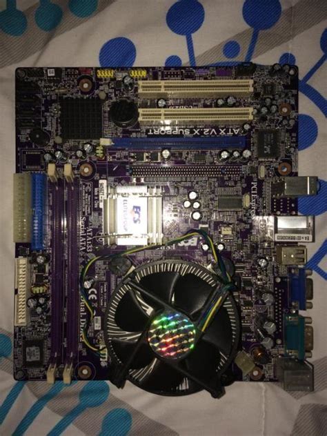 Desktop Motherboard Lga 775 With Intel Pentium Processor Cpu Fan