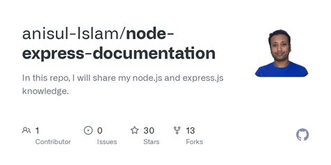 Github Anisul Islamnode Express Documentation In This Repo I Will Share My Nodejs And