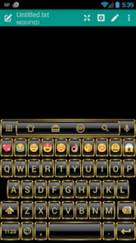 Android 용 Emoji Keyboard Frame Gold 다운로드