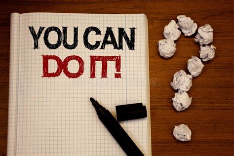 Handwriting Text Writing You Can Do It Motivational Call Concept