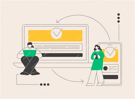 Premium Vector Crossdevice Syncing Abstract Concept Vector Illustration