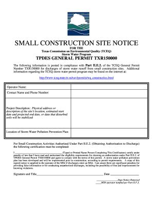 Small Construction Site Notice Complete With Ease Airslate Signnow