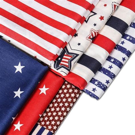 Flag Patchwork Fabrics 7pcs