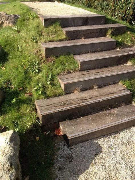 40 Natural Wood Garden Steps Ideas Digsdigs
