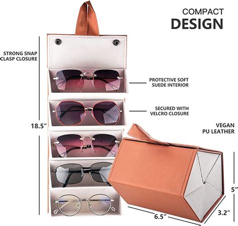 Multiple Sunglasses Organizer Case Travel Eyeglass Holder