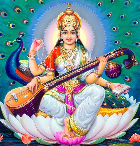 New Saraswati Mata 4k Wallpapers