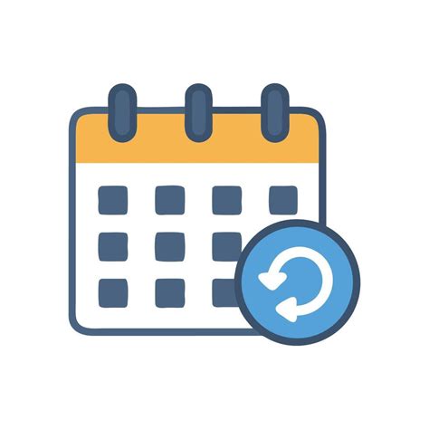 Calendar With Refresh Icon Representing Scheduling And Updates