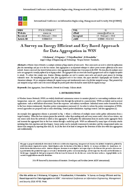 a survey on energy efficient and key based approach for data