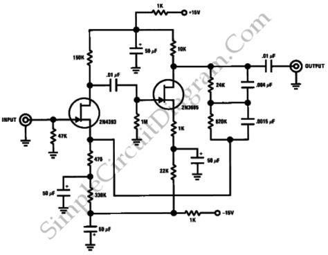 Magnetic Pickup Phono Preamplifier Simple Circuit Diagram