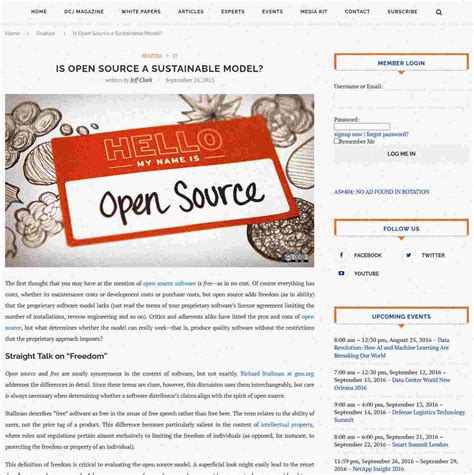 Is Open Source A Sustainable Model DataCenterJournal