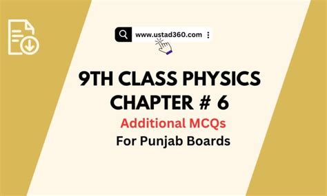 9th Class Physics Chapter 6 Solved Mcqs Notes Pdf Punjab Ustad360