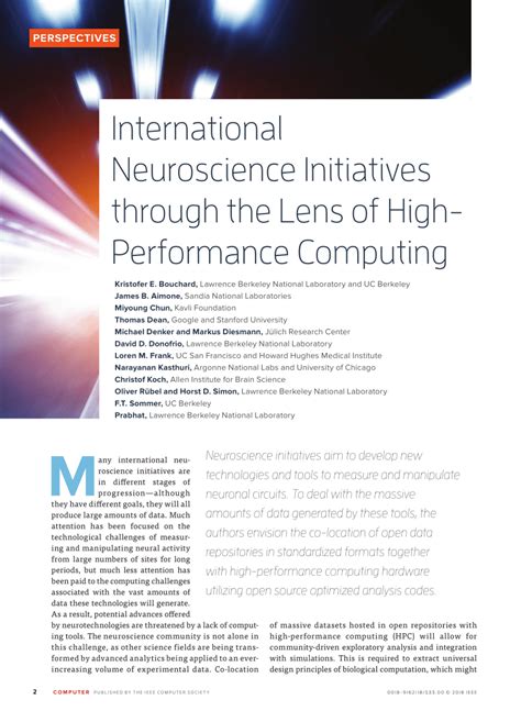 Pdf International Neuroscience Initiatives Through The Lens Of High