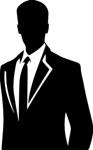 Premium Vector Man Wearing A Suit Logo Monochrome Design Style