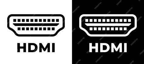 Premium Vector Hdmi Connector Symbol Design In Black And White With