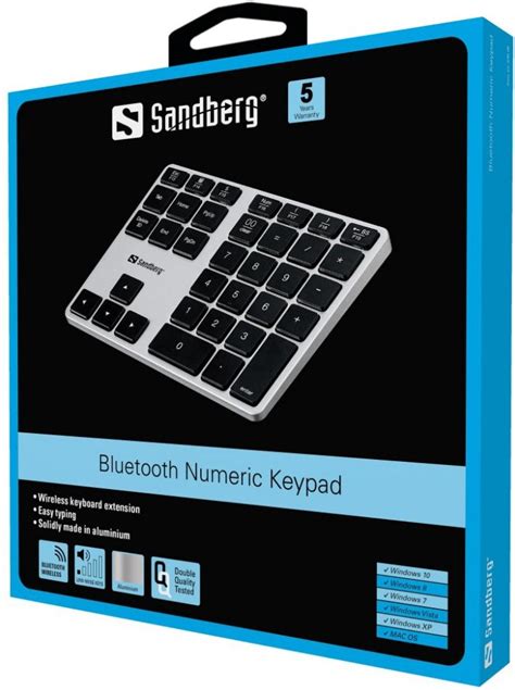 Sandberg Bluetooth Numeric Keypad Alu bezdrôtová numerická klávesnica