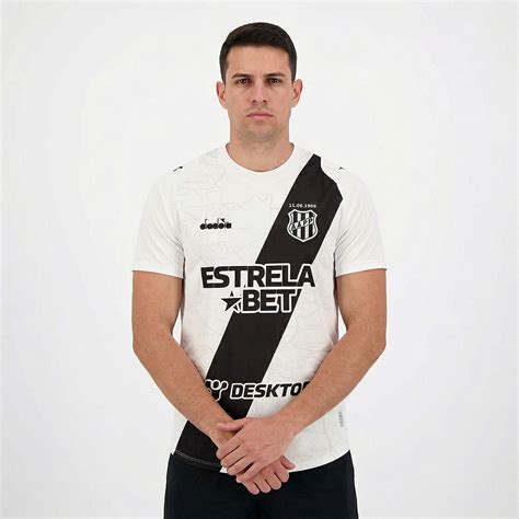 Camisa Diadora Ponte Preta I 2024 Branca Futfanatics