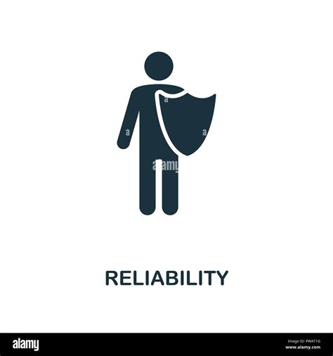 Reliability Icon Monochrome Style Design From Business Ethics Collection Ux And Ui Pixel