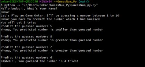 GitHub Omkar GuessNum PY Guess The Number Using Python Module Random