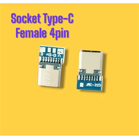 Jual Konektor Connector Usb 31 Type C Female 4pin Socket Type C Male