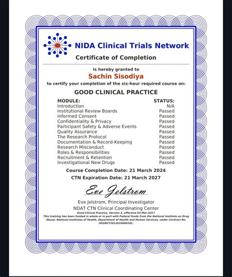 Sachin Sisodiya On Linkedin Im Happy To Share That I Have Completed The Course On Good Clinical