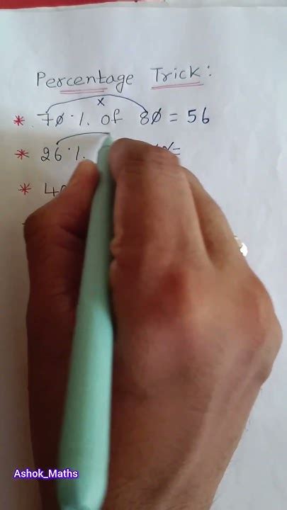 Percentages Trick Maths Percentagetrick Short Mathtrick Short Viralshort Youtube