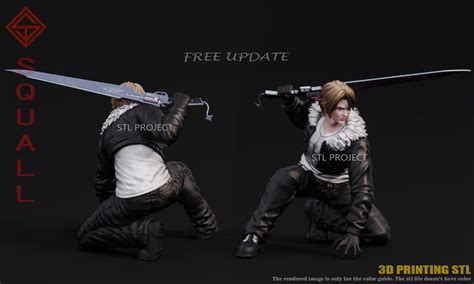 Squall Leonhart 3d Model 3d Printable Cgtrader