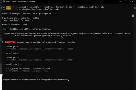 publish to production in phprad vue to desktop app phprad vue