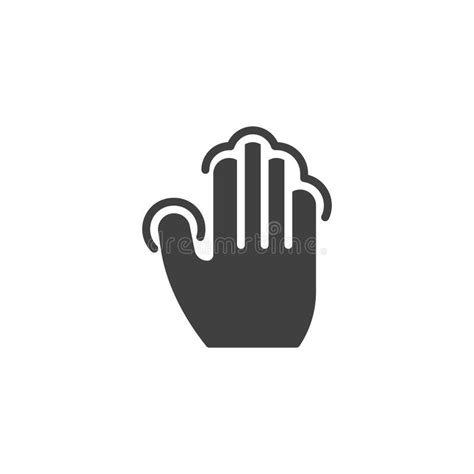 Hand Touch And Hold Gesture Vector Icon Stock Vector Illustration Of Design Vector 290888788