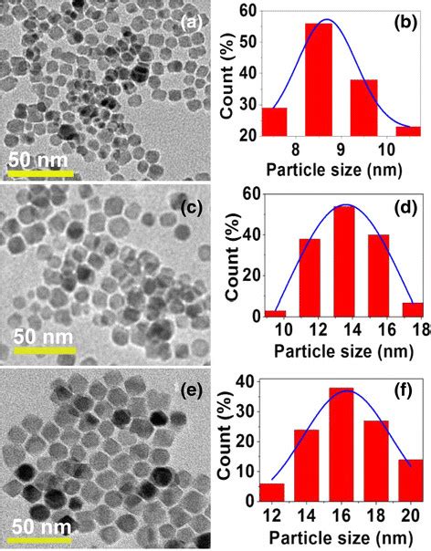 Tem Images Left And Size Distribution Histograms With Download