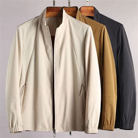 High End Business Jacket For Men Spring Summer Smooth Waterproof Casual
