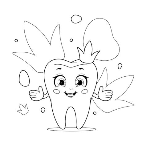 Teeth Smiling Coloring Page