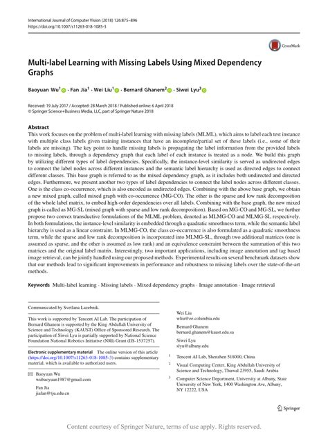Multi Label Learning With Missing Labels Using Mixed Dependency Graphs