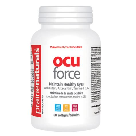 Buy Prairie Naturals Ocu Force 60 Sgels For Less Fitshopca