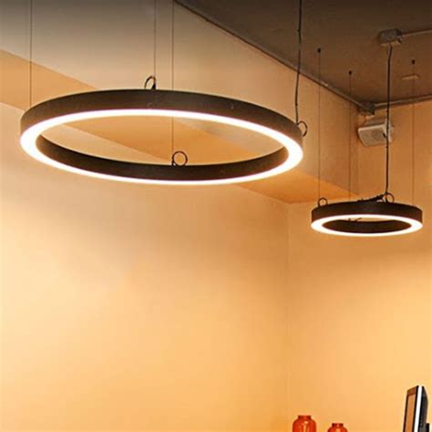 Aluminum Profile Led Circular Pendant Light Ring Led Ceiling Suspended