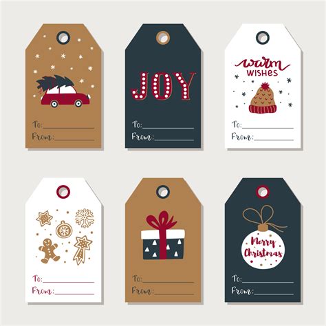 Cute Christmas T Tags Printable