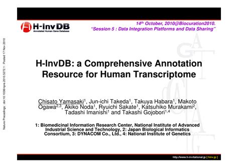 Pdf H Invdb A Comprehensive Annotation Resource For Human Transcriptome
