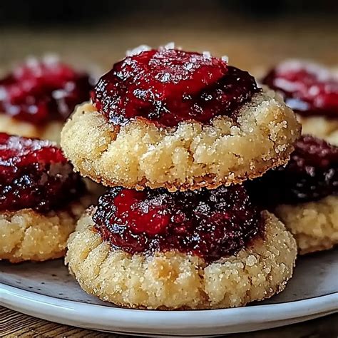 Sweet And Easy Raspberry Jam Thumbprint Cookies Recipe Cookbookflavors
