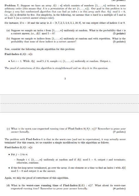 Solved Problem 7 ﻿suppose We ﻿have An ﻿array A 1n ﻿which
