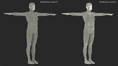 3d Asian Old Aged Man Underwear T Pose Model Turbosquid 2121450