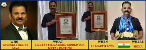 Biggest Silica Sand Mould For Metal Casting World Record By Devendra Kumar Arya Kota Rajasthan India