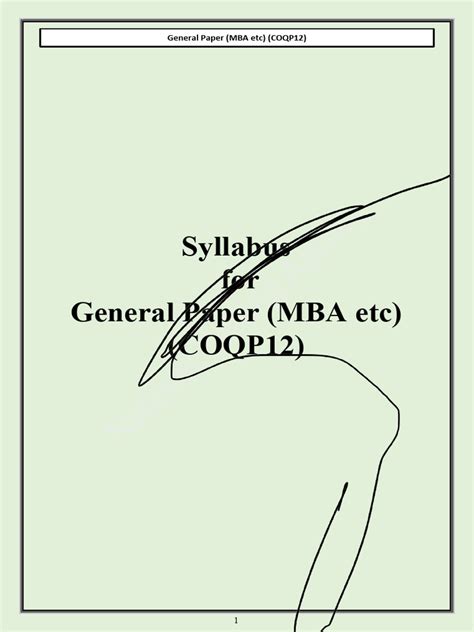 General Paper Mba Etc Coqp12 Pdf