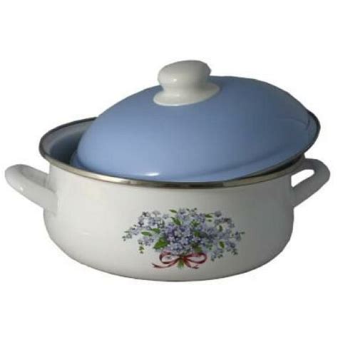 Cratita Emailata 45 Litri Capac De 24 Cm Inclus Liliac Multicolor